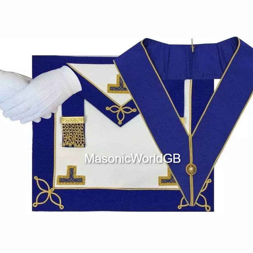 MASONIC REGALIA CRAFT PROVINCIAL UNDRESS APRON + UNDRESS COLLAR + GLOV ...