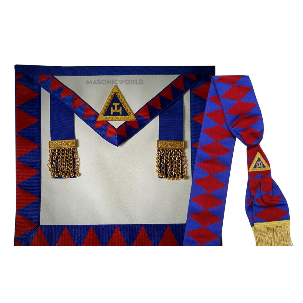 Lambskin Leather Masonic Royal arch provincial apron and sash - Masonic ...
